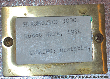 Obscure Artifact Auction: Lot 2: Plasmotron 3000 – Nitro von Borax